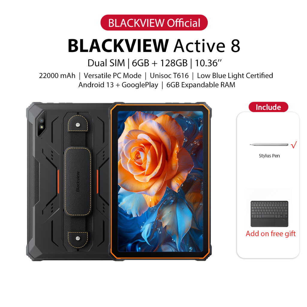 New Arrival Blackview Active 8 Rugged Tablet (10.36'' / 6GB + 128GB) 22000mAh | Shopee Malaysia
