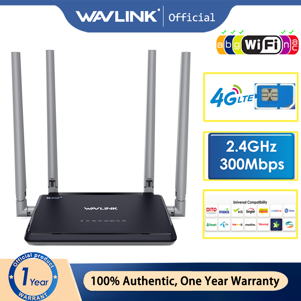 WAVLINK N300 4G Wireless Router- Ultimate High-Speed Mobile Router with ...