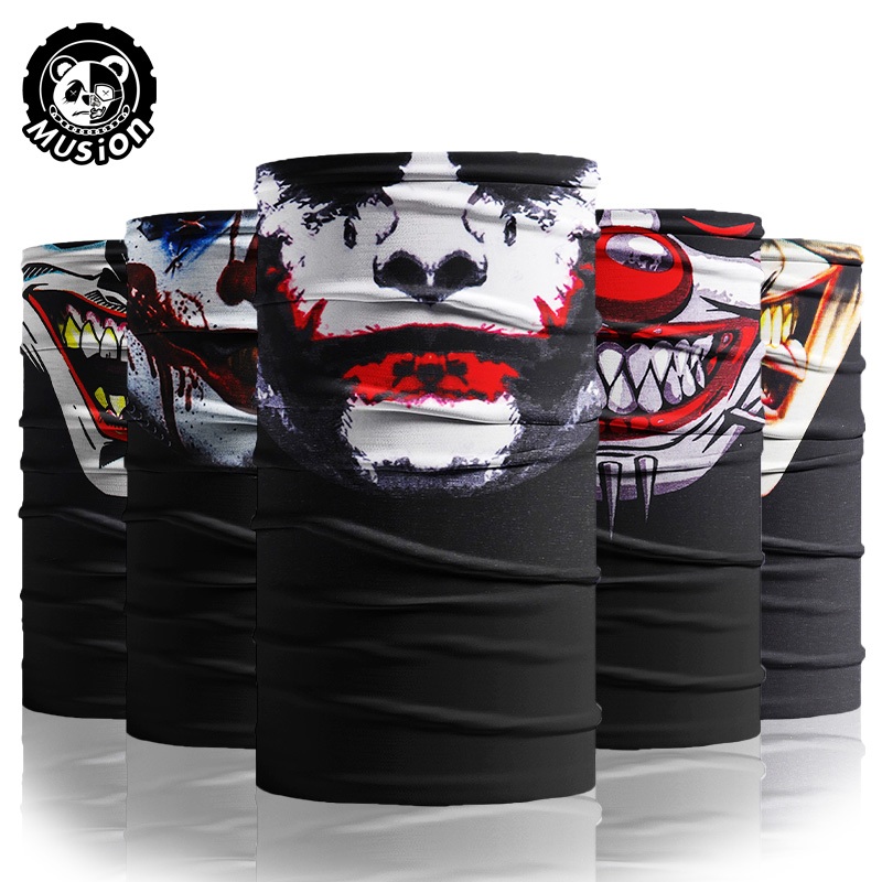 Musion New Thicken Fashion Face Mask 3D Print Buff Bandana Skull Joker ...