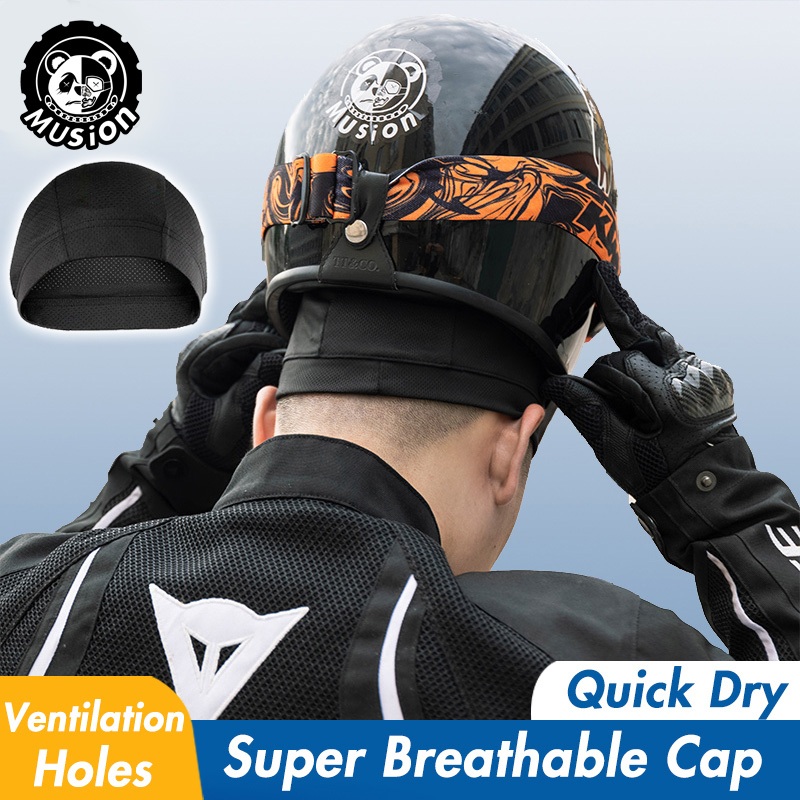 Musion Mesh Head Cover Helmet Moisture Wicking Helmet Cap Dry Fit Skull ...