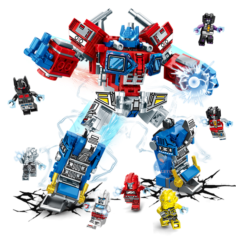 Robot Figures Optimus Prime Model Building Blocks Toy Transformers ...