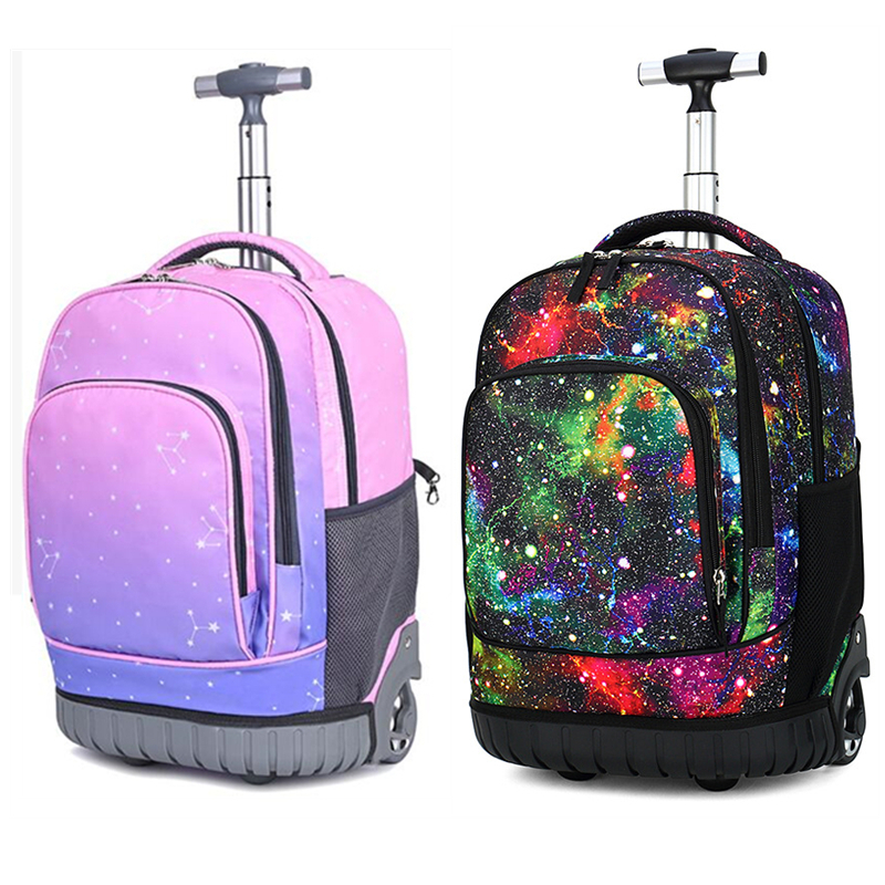 Trolley Backpack 2 Wheel Luggage Bag Trolley School Bag Girl Boy Large ...