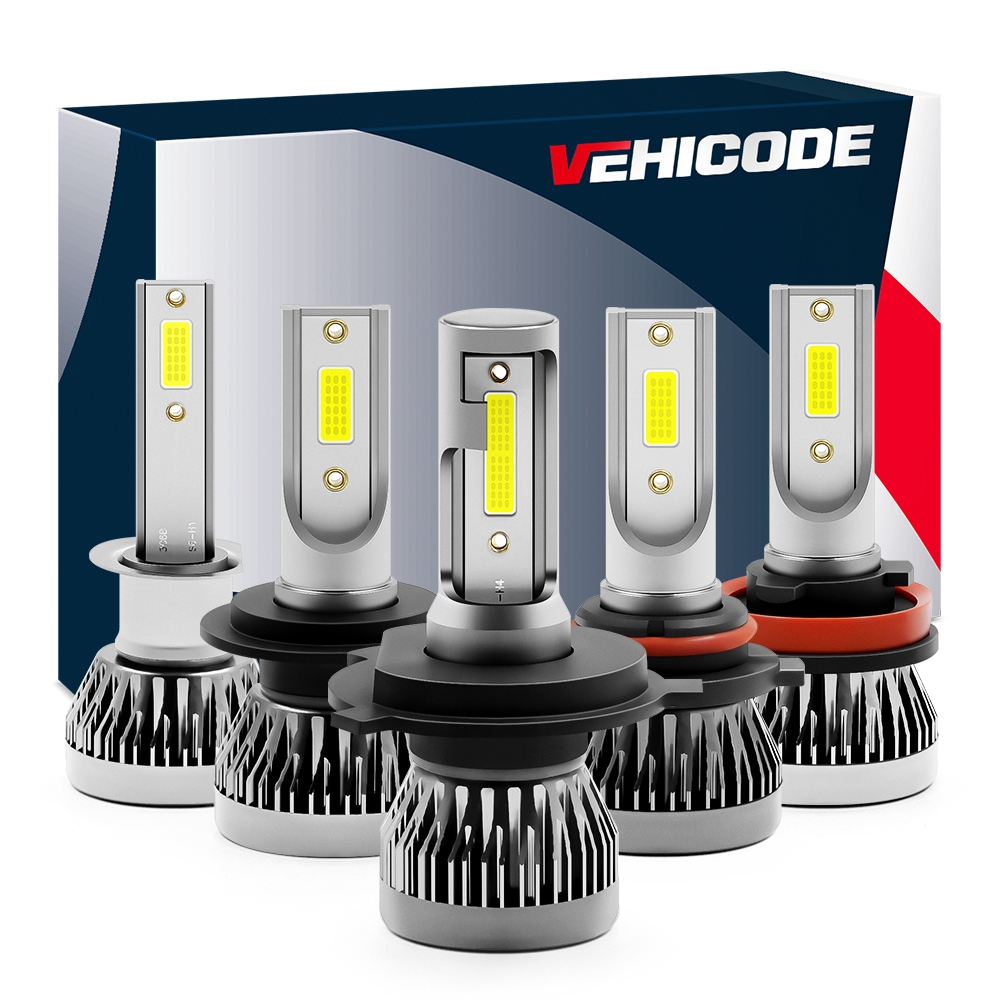 VEHICODE 1 piece H1 H4 H7 H11 9005 HB3 9006 HB4 LED Headlight Bulb H3 ...
