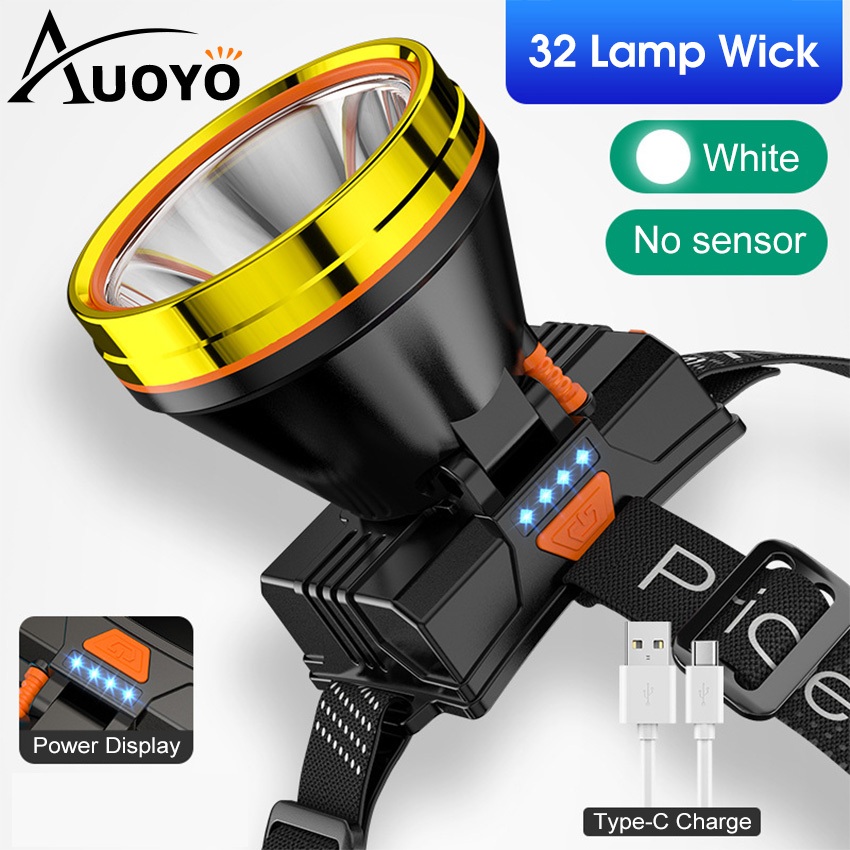 Auoyo Headlamp Head Light Rechargeable Explosively Bright Powerful Lamp ...