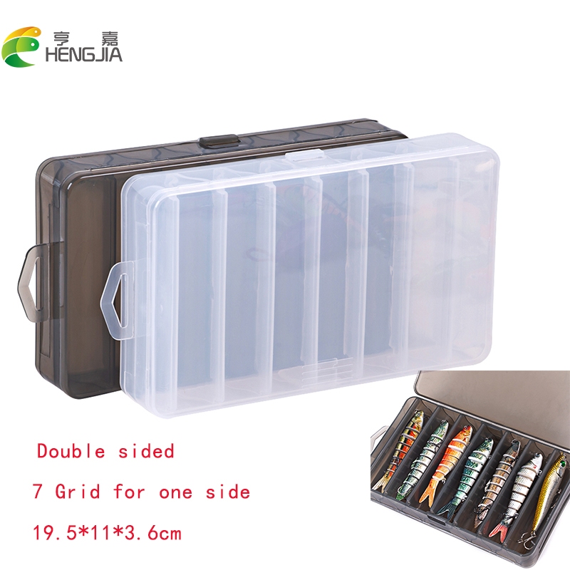 HENGJIA 14 Compartment Fishing Box Double Sided Fishing Bait Lure Hooks ...