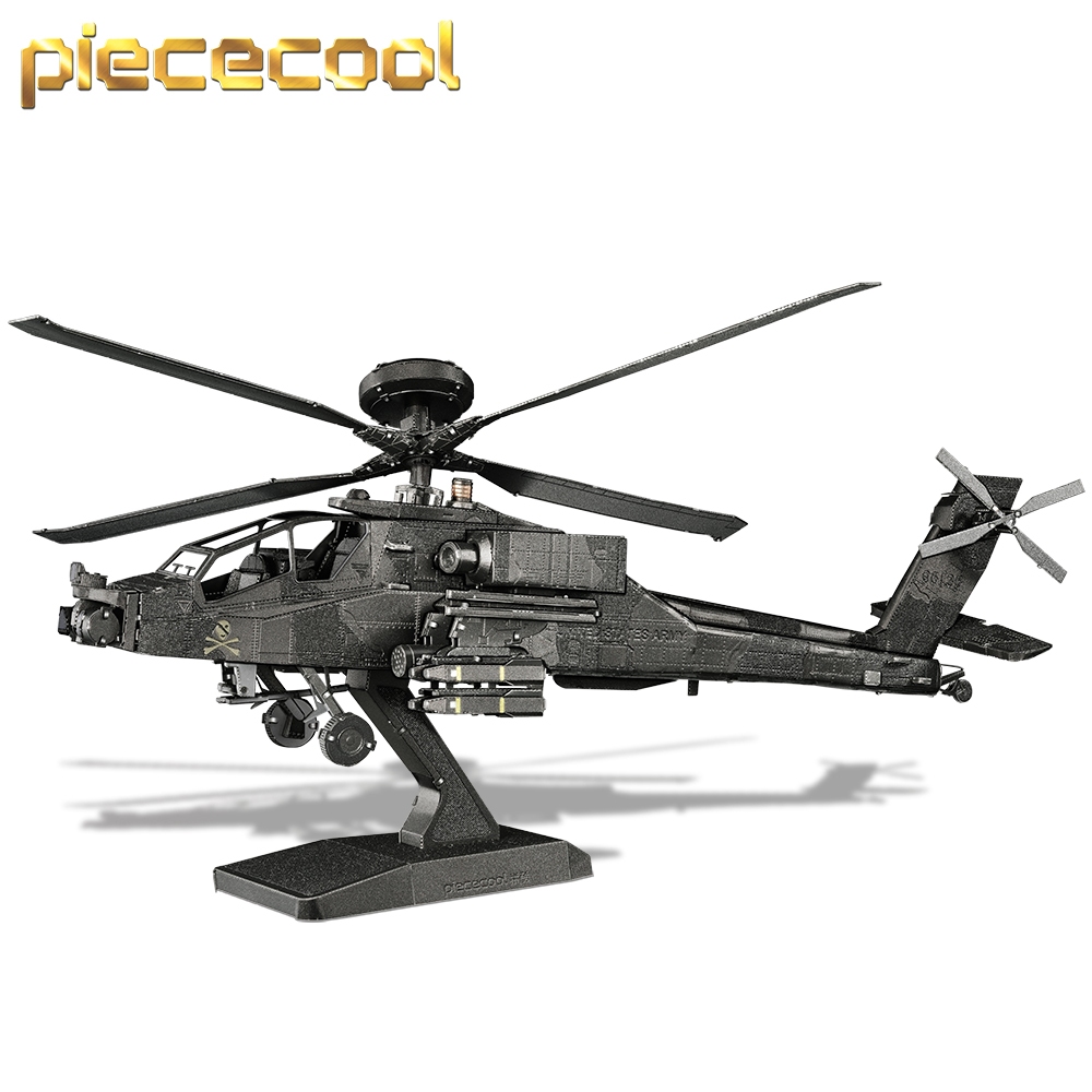 Piececool Military AH-64 Apache 3D Metal Puzzles Kit | Shopee Malaysia
