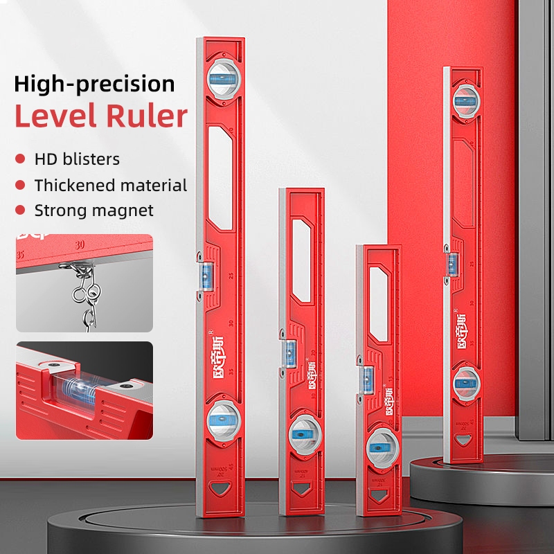 Aluminum Alloy Coated Magnetic Spirit Level Ruler | Shopee Malaysia