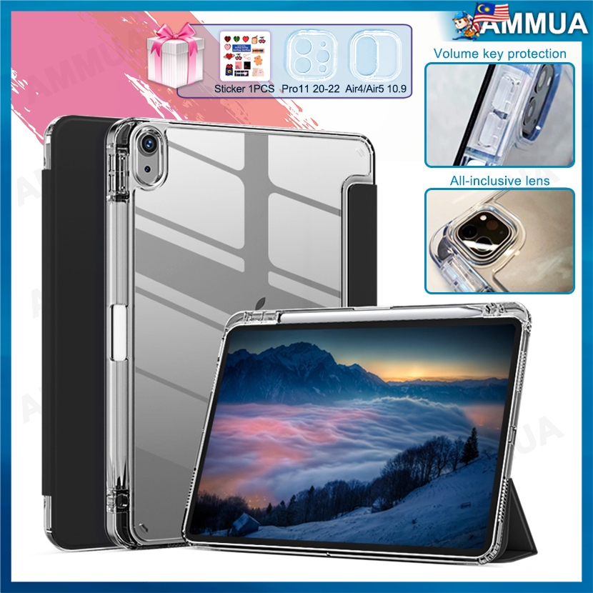Premium Transparent Back Acrylic Case For iPad 5th 6th 7th 8th 9th 10.2 ...