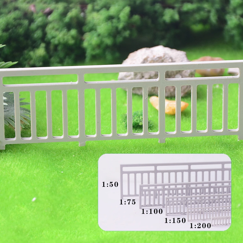 2pcs 1:50-1:200 Scale ABS Guardrail Fence Model For Diy Building ...