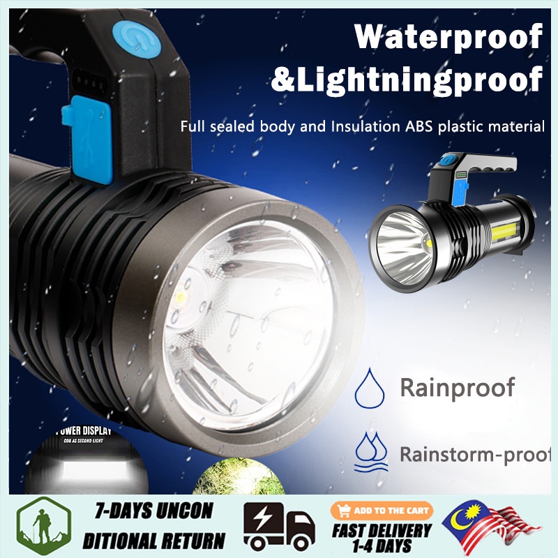 Ultra bright LED searchlight portable outdoor spotlight charging ...