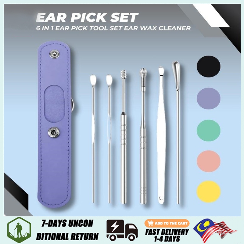 Portable Stainless Steel Ear Collector Ear Collector Tool Set 6-piece ...