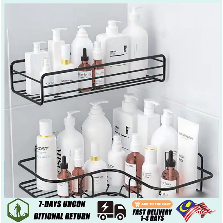 [No need for punching] Bathroom storage rack seasoning rack wall ...