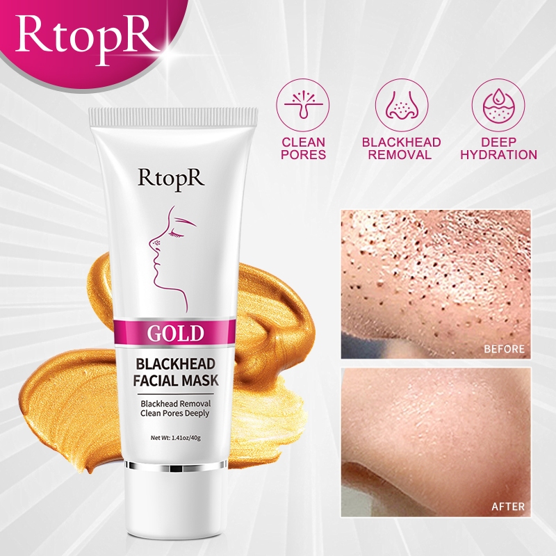RtopR Gold Blackhead Removal Mask Treats Blackheads and Whiteheads Pore ...
