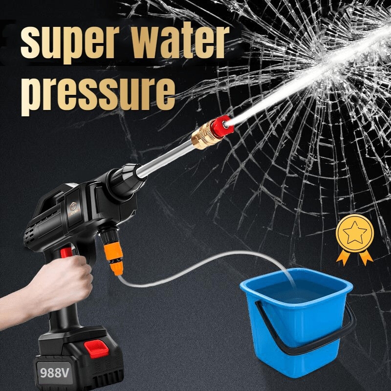 1288VF Cordless Water Jet High Pressure Floor Tiles Cleaner Spray Gun ...
