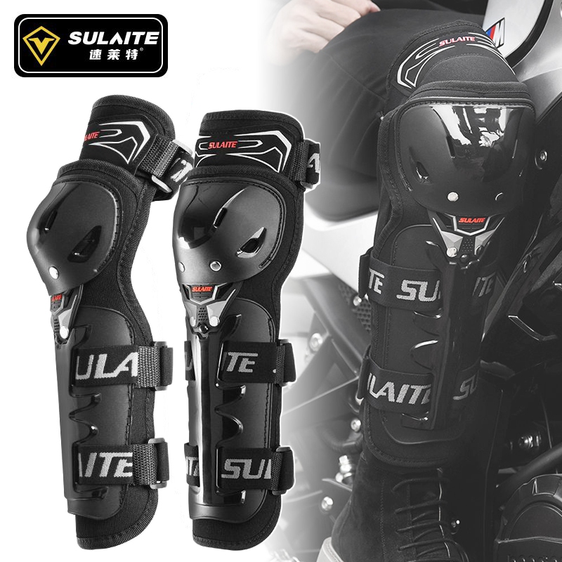 SULAITE Professional Riding Knee Pads with PE Shell & EVA Cushion, 16.5 ...