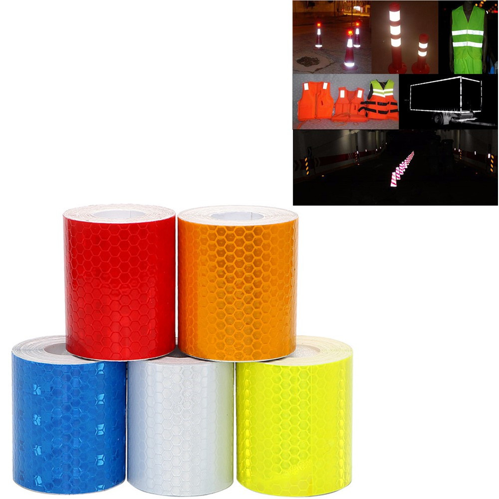 1 Roll 3meter x 5cm Warning Reflective Tape Car Warning Stickers ...