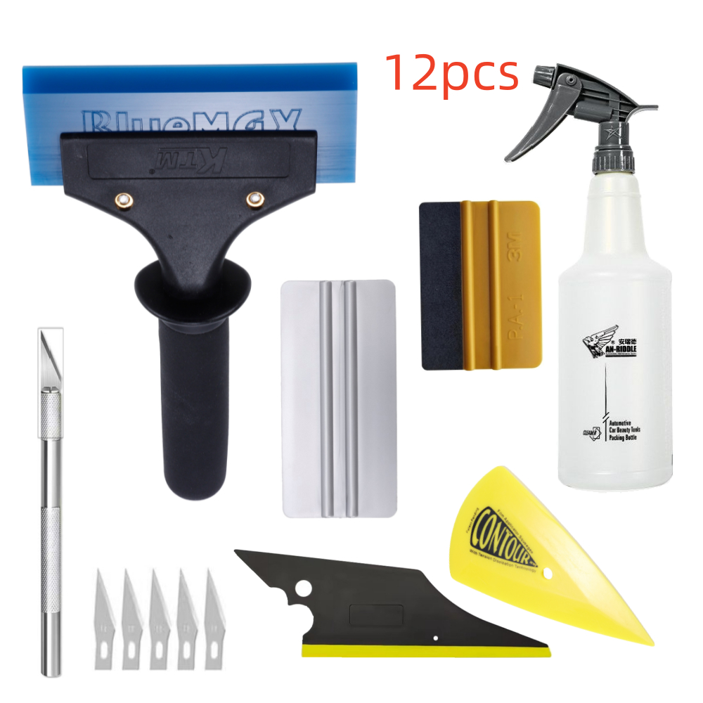 KTM 12-Pieces Cleaning Window Film DIY Application Tools Kit Handle ...