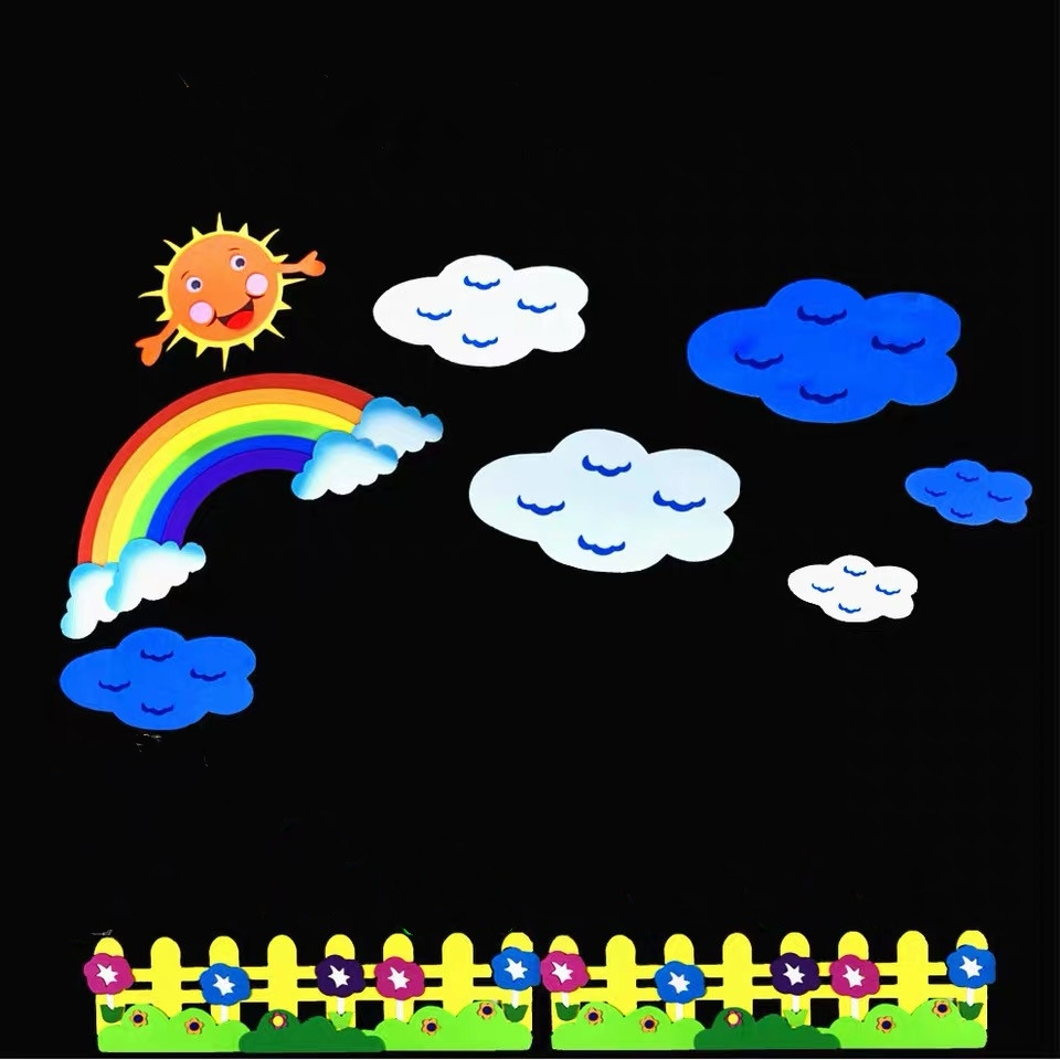EVA Foam Craft 3D Wall Decoration classroom blackboard notice board ...