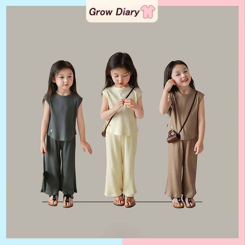 Pakaian Kanak-Kanak Perempuan Baby Girls Clothes Set Pure Color Clothes ...