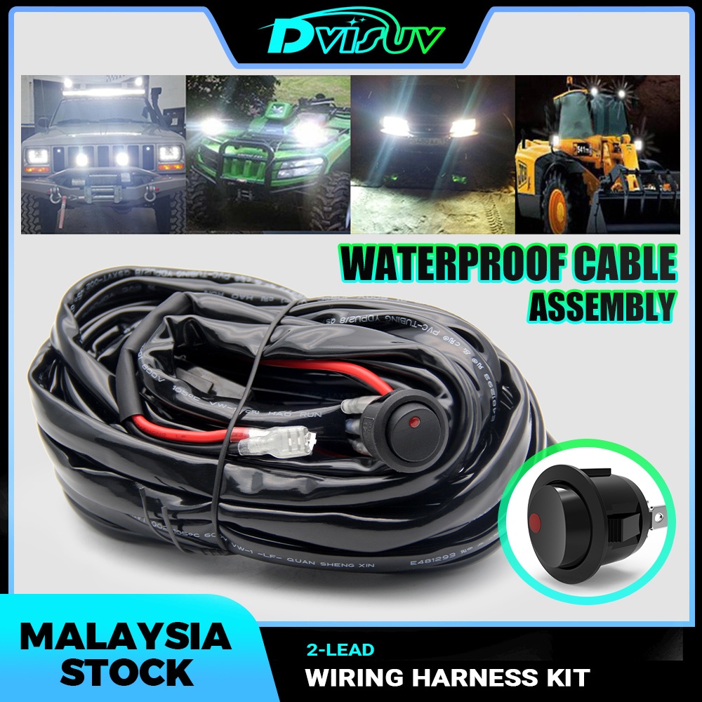 Light Bar Car LED Light Bar Wire 3M 12V 24V 40A Wiring Harness Relay ...