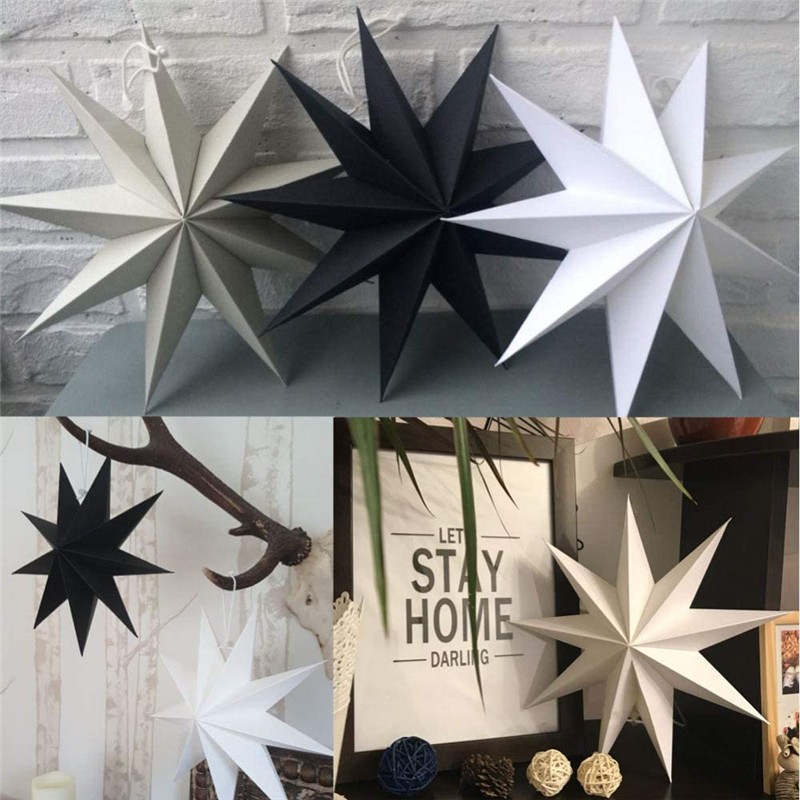 30cm Paper Star Origami Nine Point Star 3D Christmas Home Decoration ...