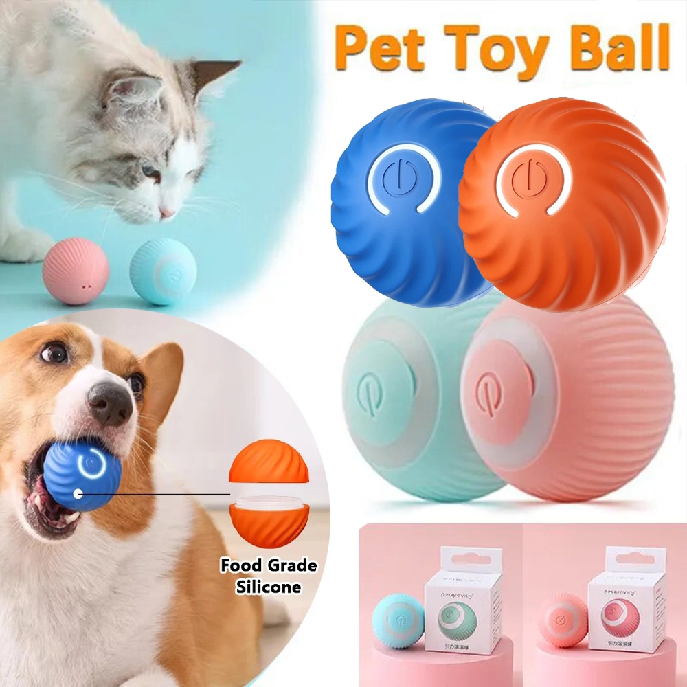 Smart Electric Cat Dog Ball Toys Automatic Rolling Cat Dog Toys for ...