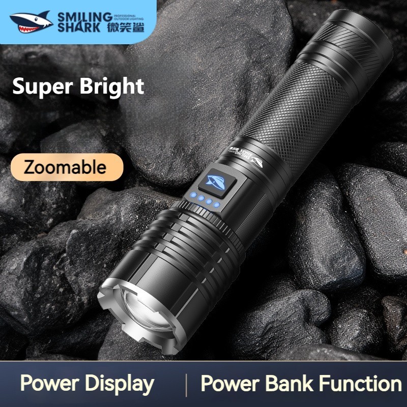 Smiling Shark SD7131 Powerful Torch Light M60 6000LM Super Bright ...