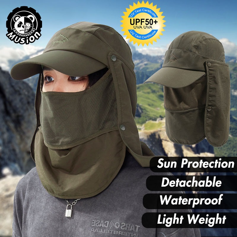 Musion 4 Ways Use Cap Woman Detachable Sun Protection Cap SPF 50 ...