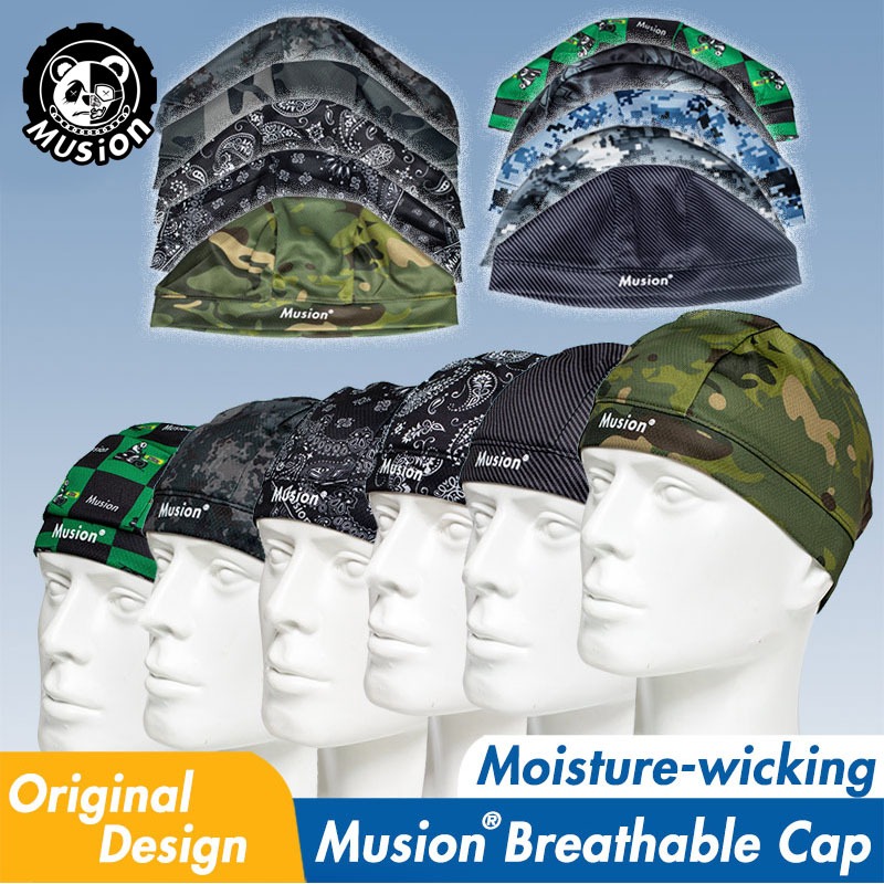 Musion Camo Cycling Head Cover Mesh Helmet Cap Dry Fit Skull Cap ...