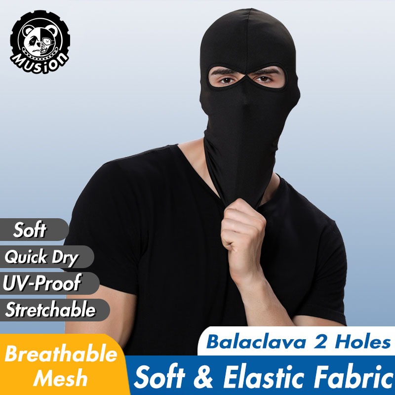Musion 2 Holes Robber Mask Balaclava Dust Proof Ninja Mask Elastic ...