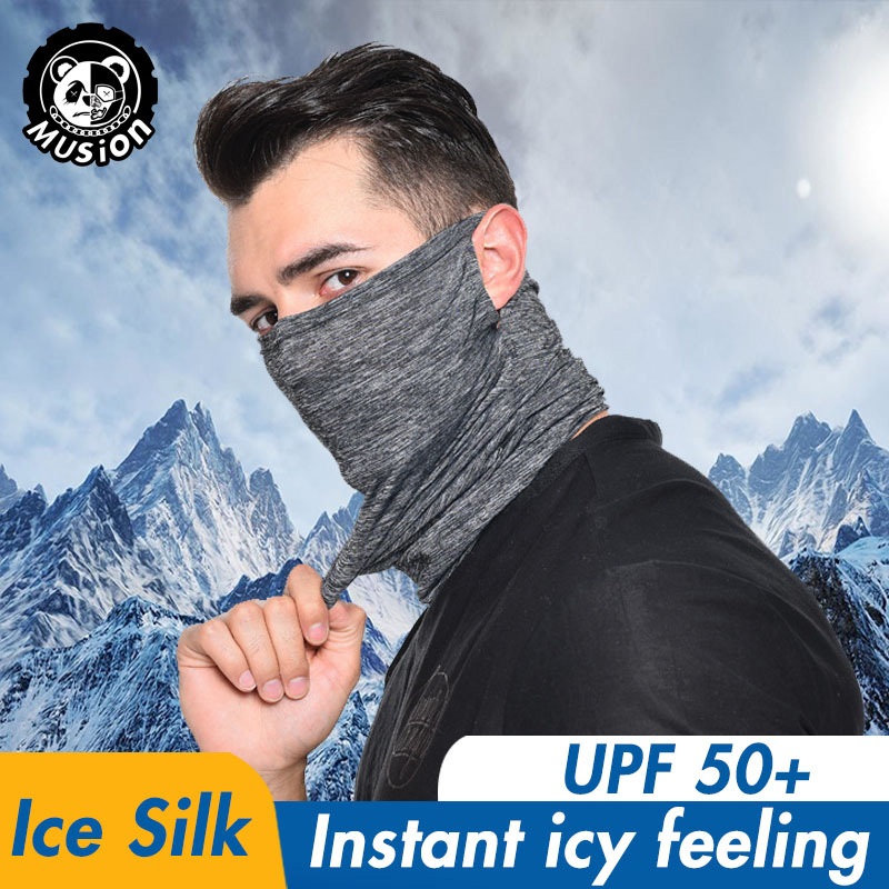 Musion Sun Protection SPF 50 Cycling Bandana Head Scarf Ice Silk Buff ...