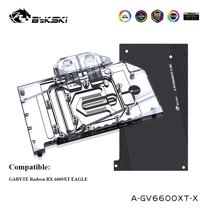 Bykski A-GV6600XT-X GPU Block for GIGABYTE Radeon RX 6600 XT EAGLE ...