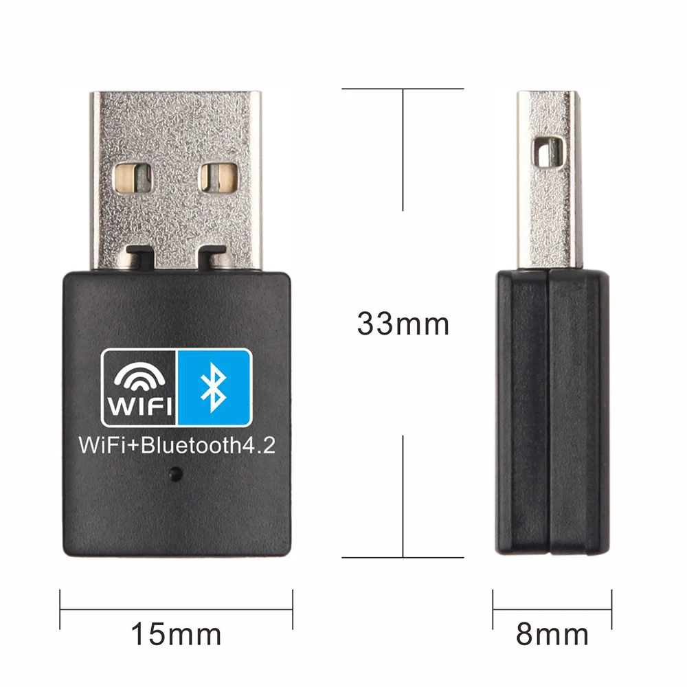 2.4G Wireless Adapter USB Adapter 150Mbps WiFi Bluetooth-compatible V4 ...