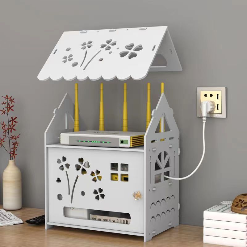 READY STOCK router rack Storage rack Home wifi rack wall wifi router ...