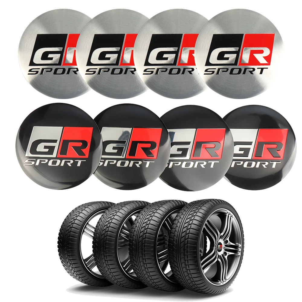 4PCS Car Styling GR SPORT Wheel Hub Center Caps Rim Cover Badge ...