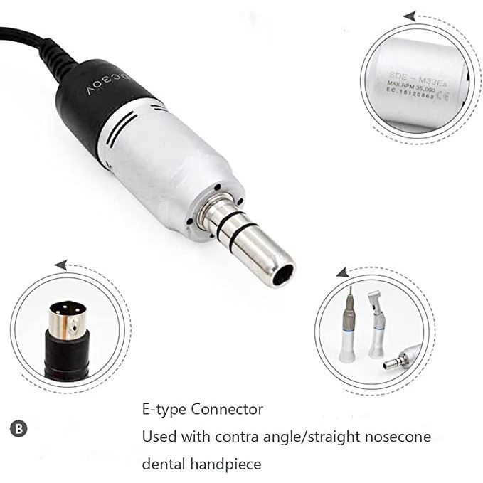 E Motor Electric Micromotor Dental Lab Micro Motor Handpiece For ...