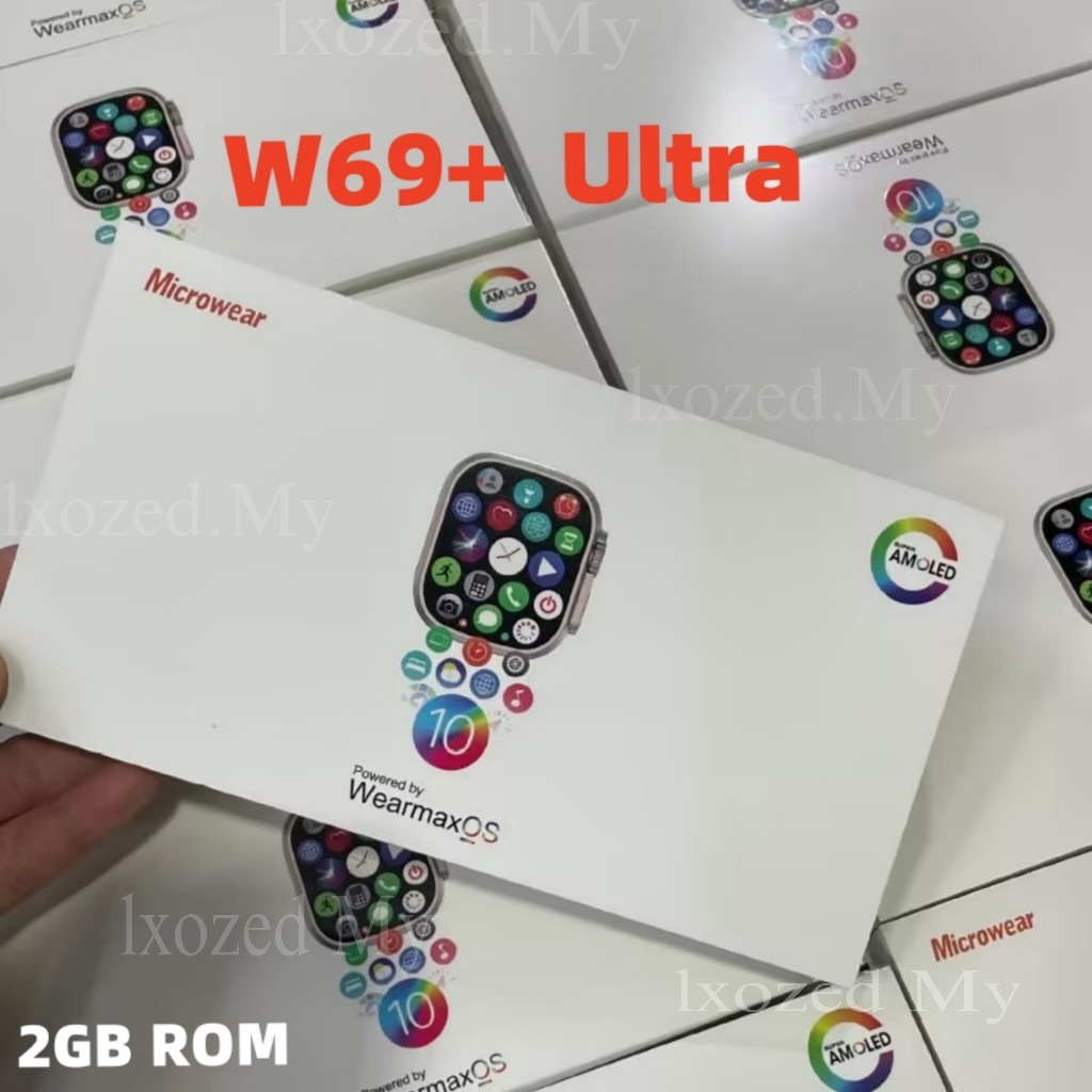 Original W69+ Ultra 2GB ROM IWO Clock Bluetooth Call AMOLED Screen Microwear Series 9 49mm NFC ...