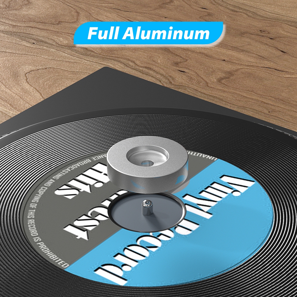 Hot Sale 45 RPM Turntable Adapter Aluminum Silver Black 7 inch EP ...