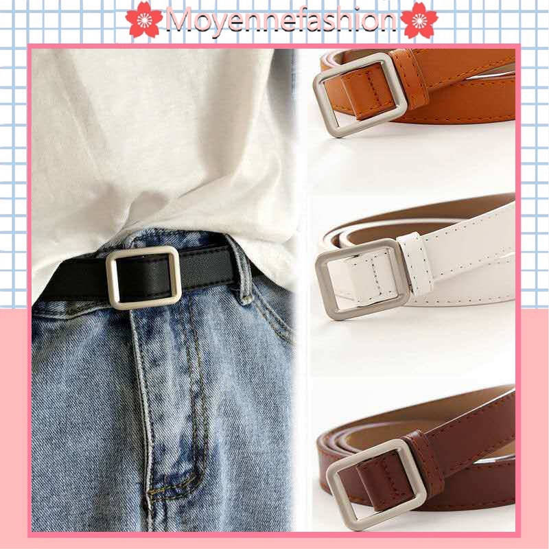 Casual chic Retro Belt Simple And Versatile Thin Belt Korean Jeans Belt ...