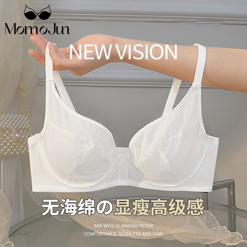 Momo Ultra-Thin Cup Sexy Lace Gauze Large Size Frameed Underwear Women ...