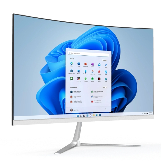 MAINGEAR Rimless Computer gaming monitor curved display 1920*1080P 22 ...