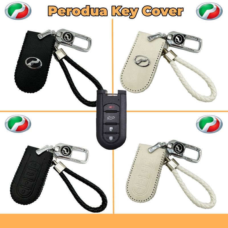 PERODUA MYVI BEZZA AXIA ARUZ Genuine Leather Key Cover Key Holder ...
