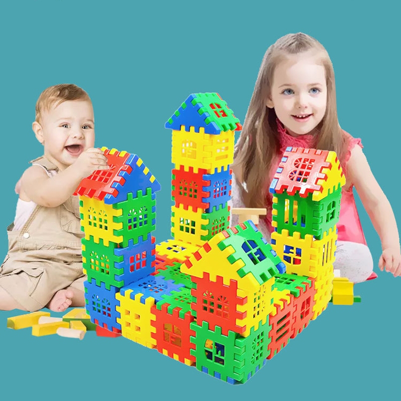 Building Blocks Colored Plastic Children Puzzle Toys 3-6 Years Old ...