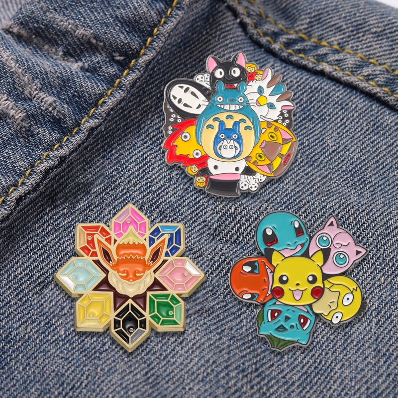 Japanese Anime Pokemon Cartoon Brooch Pokemon Cute Backpack Badge ...