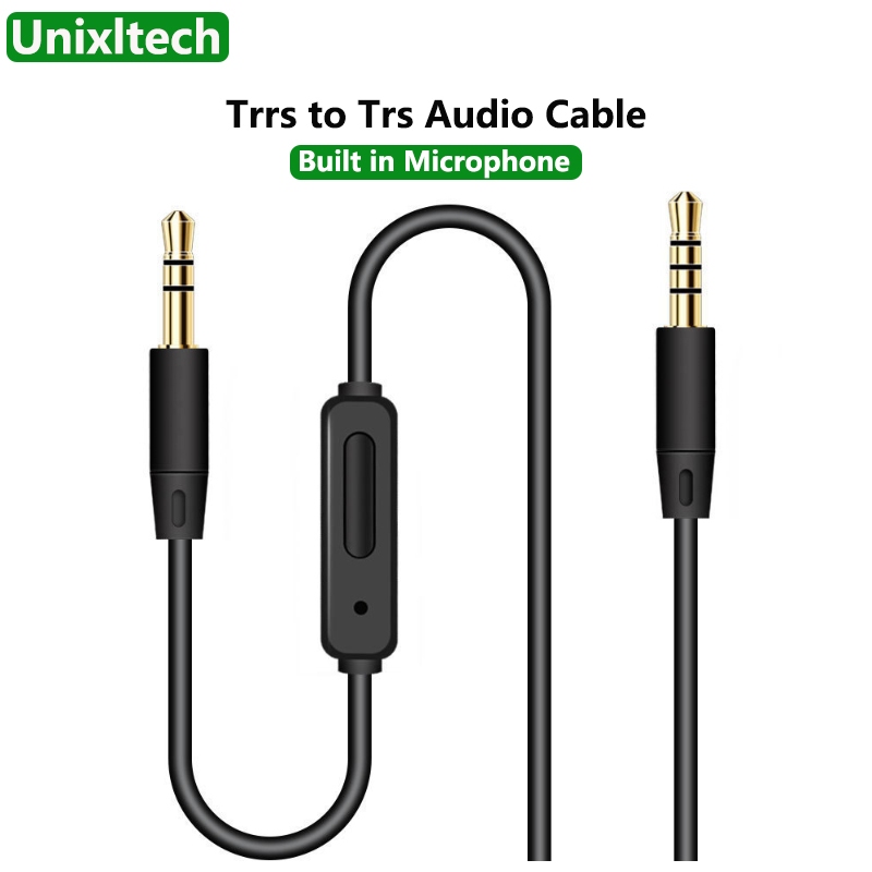 1.5M 3.5mm Aux Cable With Microphone Trrs to Trs Audio Cord for ...