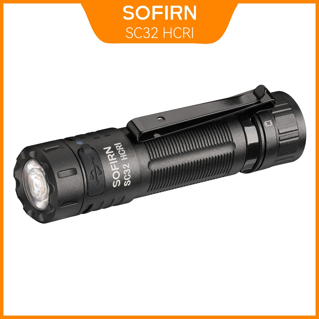SOFIRN SC32 HCRI Super Bright EDC Flashlight 1300 Lumens, High CRI, USB ...