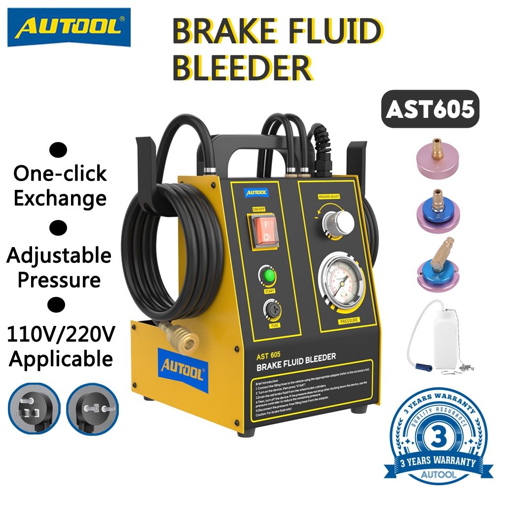 AUTOOL AST605 12V Brake Fluid Bleeder Pump Fast Brake Extractor Exchanger Oil Pump Machine ...