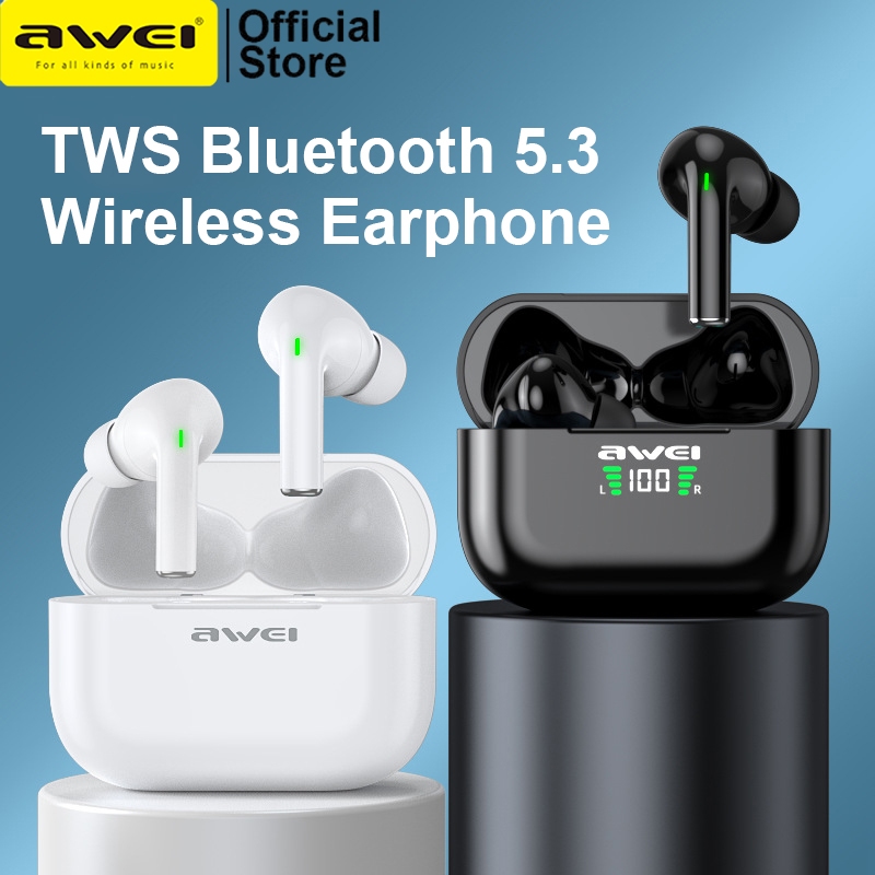 Awei T29/T29P TWS Earbud Bluetooth 5.3 Wireless Earphones With Mic Clean Stereo Sound Touch ...