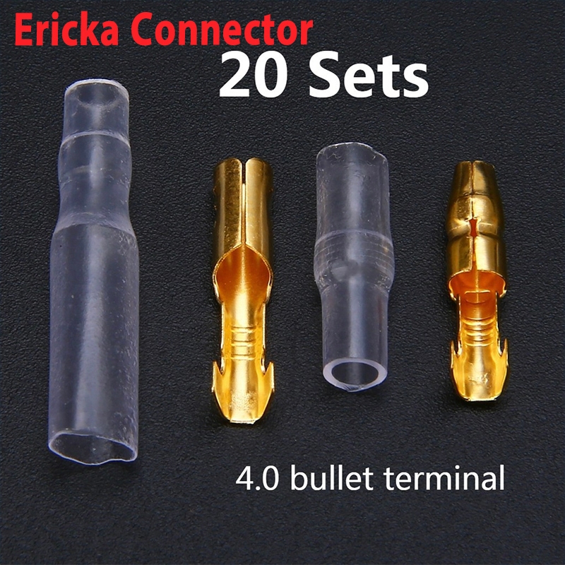 20 Set 4.0mm Male Female Motorcycle Bullet Connector Socket Classic ...