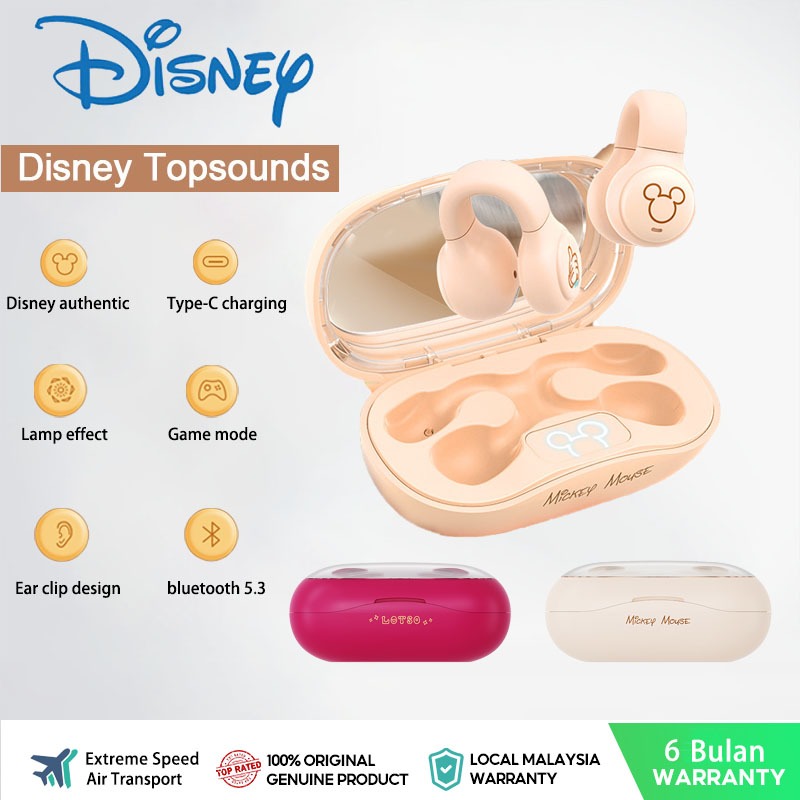 Disney Bone Conduction Earphone Bluetooth 5.3 True Wireless Not In-Ear ...